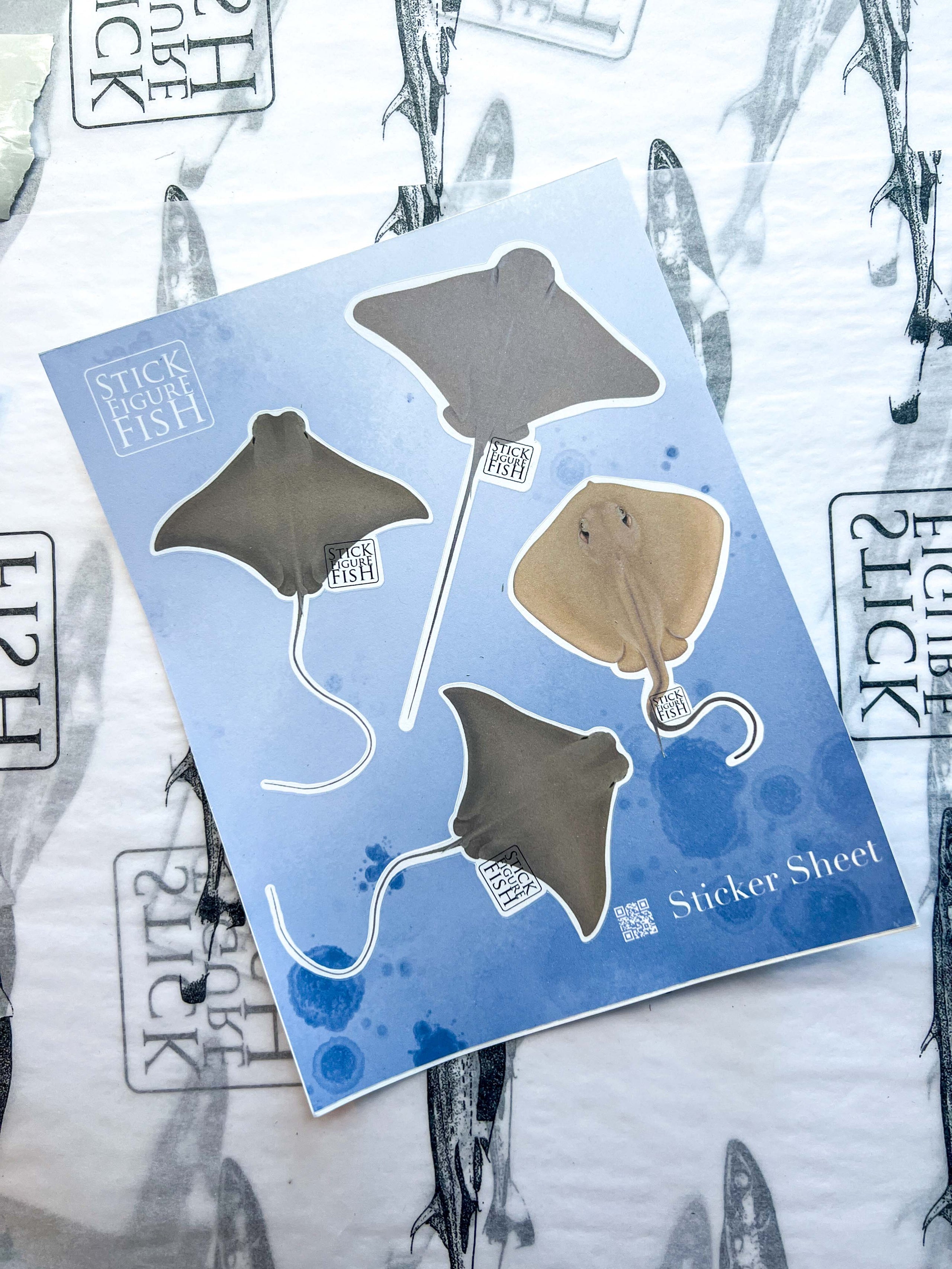 Choose Your Species - Shark and Ray Sticker Sheet – Stick Figure Fish ...